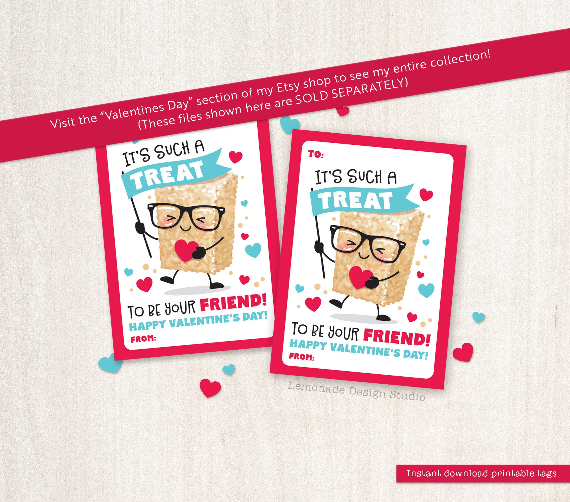 Kids Valentines Day Cards Donut Printable Valentine Treat Tags Kid ...