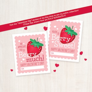 Kids Valentine Tags for School Berry Fruit Snack Juice Box Label ...