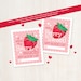 Kids Valentine Tags for School Berry Fruit Snack Juice Box Label ...