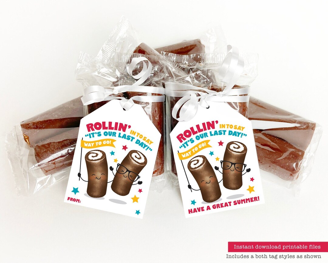 Last Day of School Printable Treat Tag Classroom Snack Tags End of ...