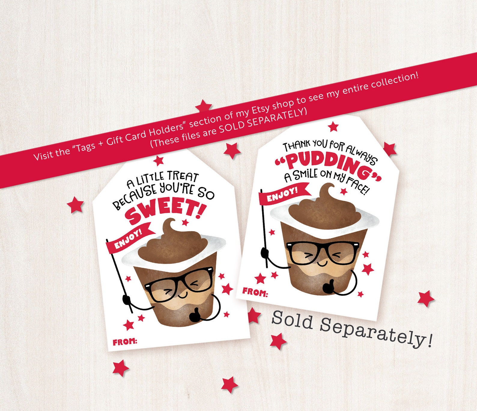 Printable Christmas Treat Tags Pudding Cup Tags School Labels - Etsy