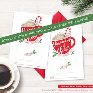 PRINTABLE Christmas Coffee Gift Tags, Teacher Gift Tags Teacher ...