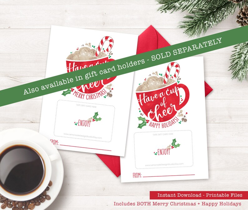 PRINTABLE Christmas Coffee Gift Tags Teacher Gift Tags | Etsy