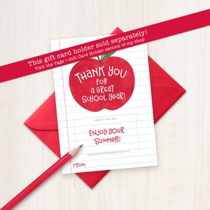 Teacher Appreciation Gift Tag PRINTABLE End of Year Teacher Gift ...