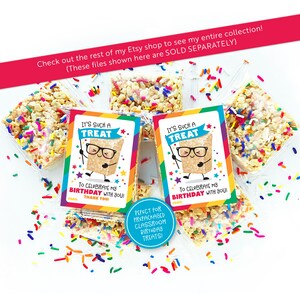 Printable Testing Day Snack Tag Classroom Treat Tag Crispy Rice Treats ...