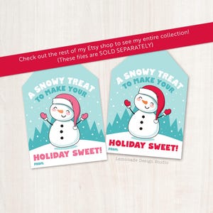 Christmas Snack Mix Printable Gift Tags for Classroom Treat Bags Secret ...