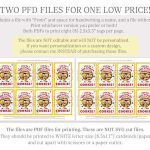 Printable You're One Smart Cookie Classroom Treat Tag Gift Tag Testing ...