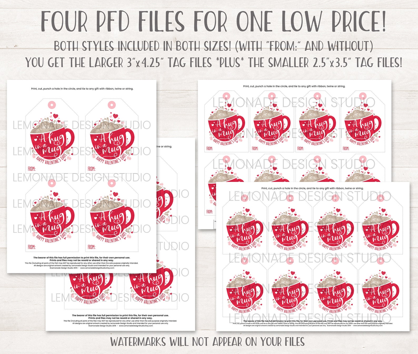 Teacher Valentine Gifts PRINTABLE Valentine Gift Tags - Etsy