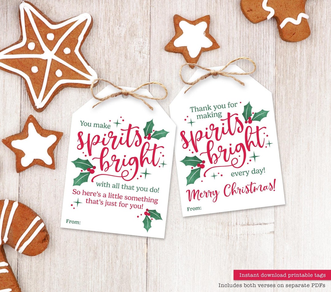 Printable Christmas Gift Tag for Teachers Coworkers Employees You Make ...