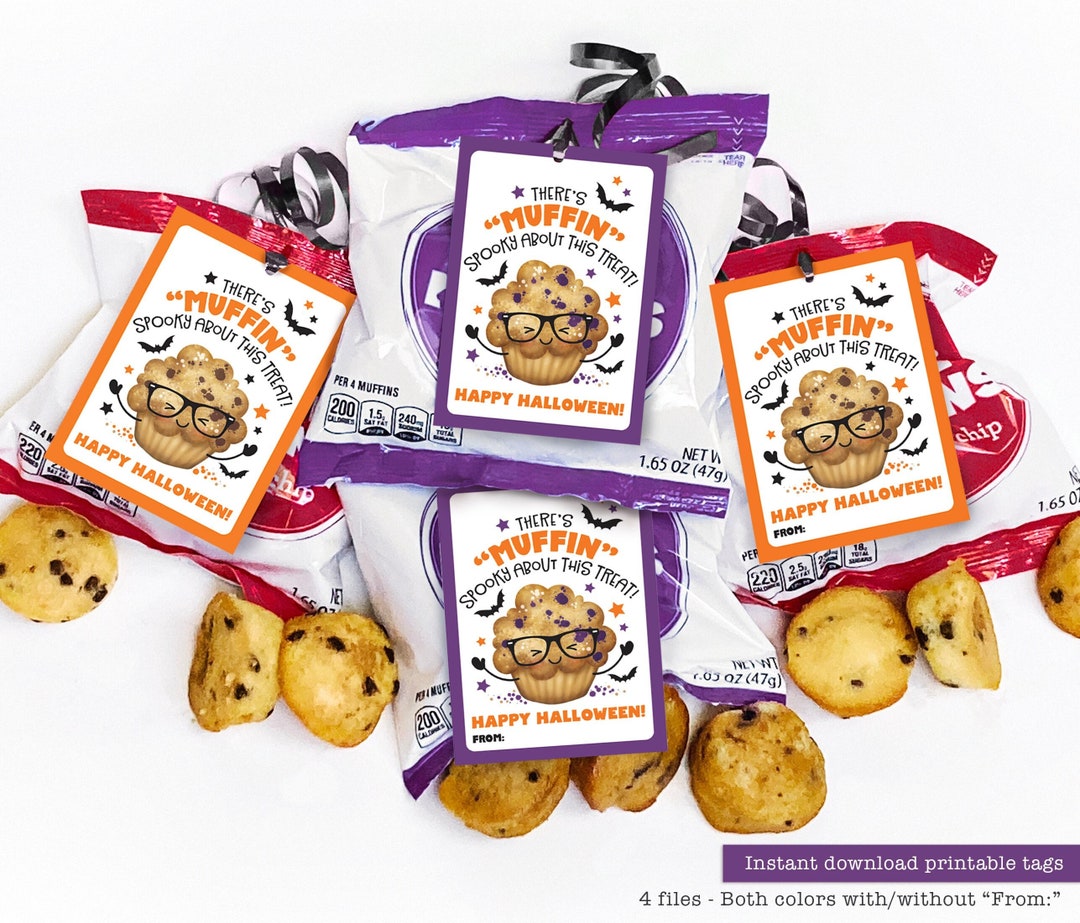 Printable Halloween Treat Tags for Muffins Trick or Treat Tags or ...