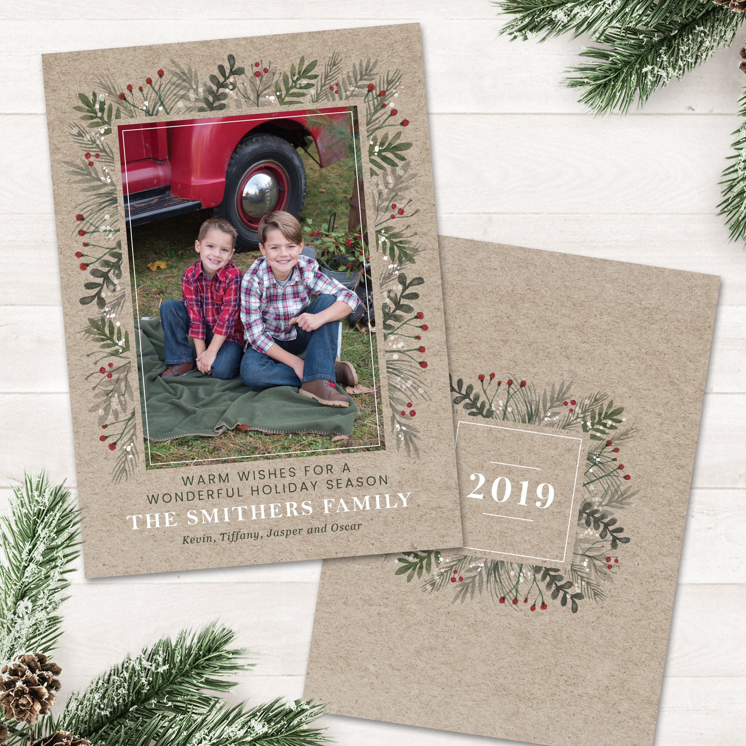Photo Christmas Cards Printable Holiday Card Photo Holiday | Etsy