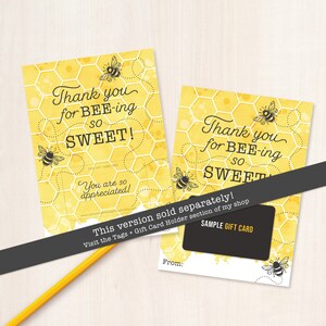 Un-bee-lievably Thankful Gift Tag Printable Tags Honey Bees National ...