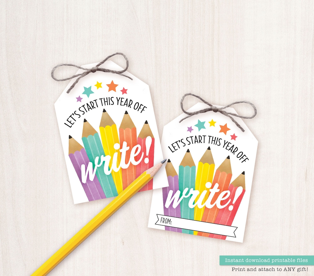 Back to School Printable Gift Tag Classroom First Day of School ...