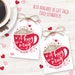 Teacher Valentine Gifts, PRINTABLE Valentine Coffee Gift Card Holder ...