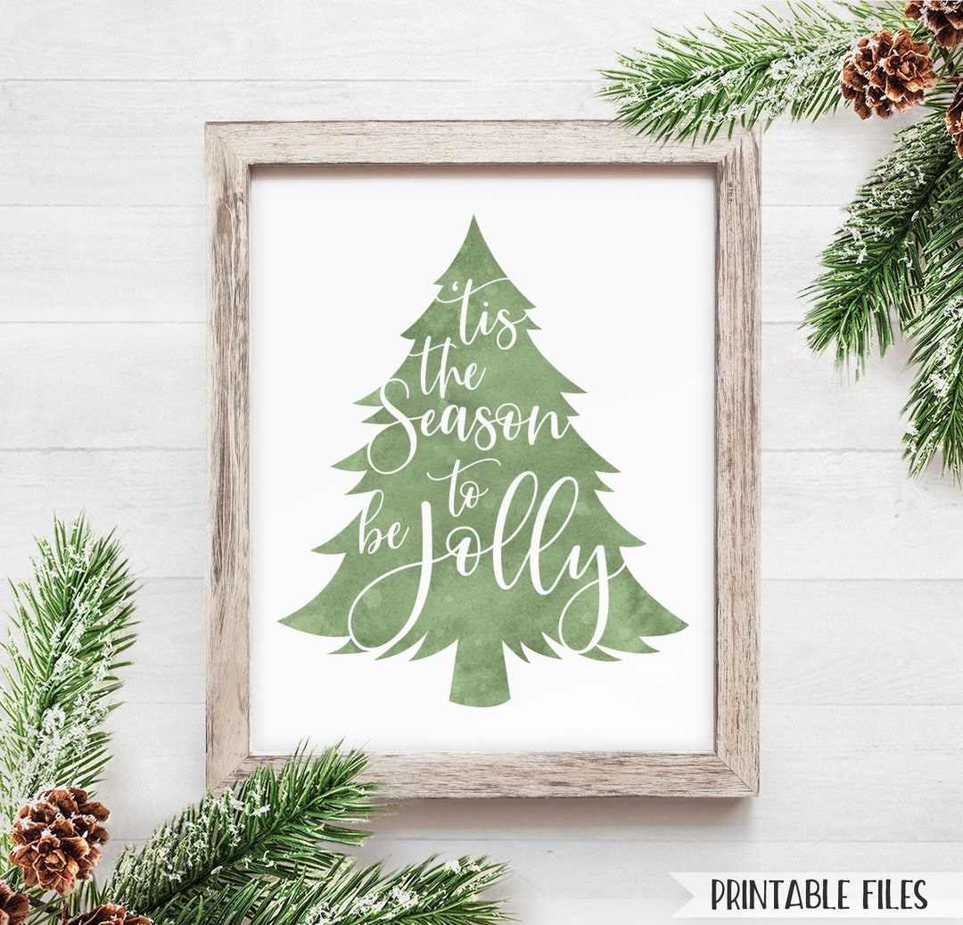 Printable Christmas Decor Printable Art Farmhouse Christmas Sign Green ...