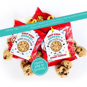 Printable Snack Tag Classroom Treat Tag Good Luck Gift Cookie Tag Chip ...