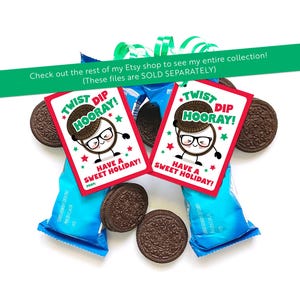 Printable Christmas Snack Tag Cheese Crackers Classroom Non-candy Treat ...