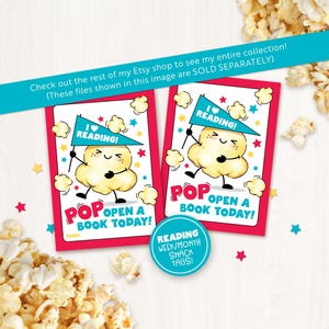 Printable National Library Week Treat Tag Reading Month Rice Crispy ...