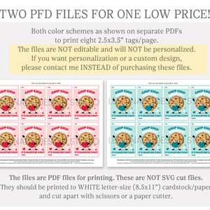 Kids Valentines Cards Chip Hooray Cookie Valentine Tags Printable ...