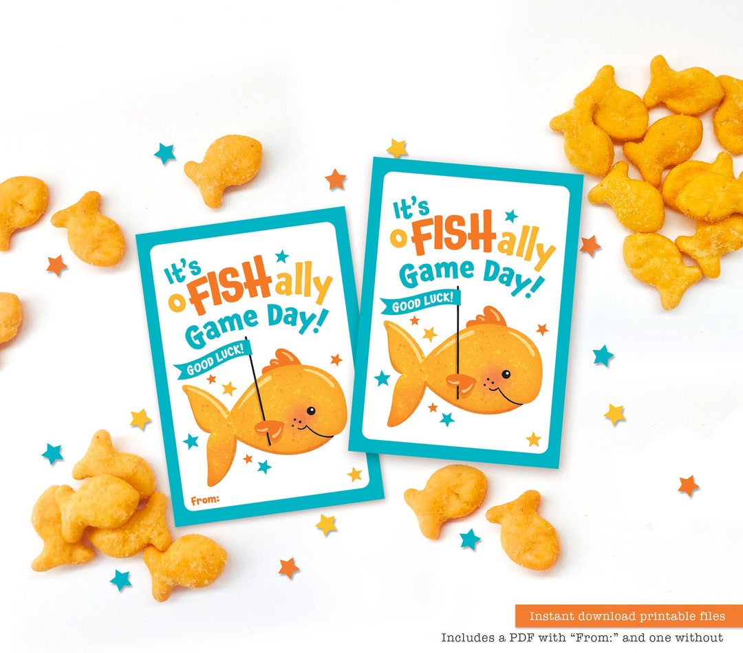 Printable Team Snack Tag Game Day Treat Tag Goldfish Tags Soccer ...