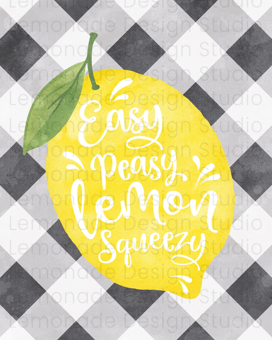 Lemon Decor PRINTABLE Lemonade Sign, Easy Peasy Lemon Squeezy ...