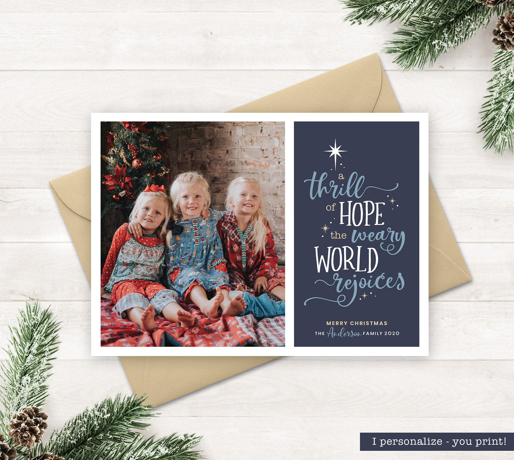 Thrill of Hope Christmas Card Religious Holiday Card Christian - Etsy