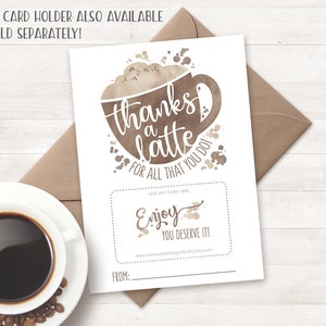 PRINTABLE Teacher Gift Tags, Teacher Appreciation, Thanks a Latte, End ...
