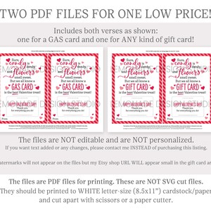 PRINTABLE Gas Gift Card Holder Funny Valentine Greeting Card Gift for ...