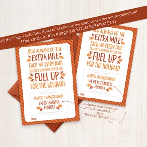 PRINTABLE Gas Gift Card Holder Christmas Gift for Teacher - Etsy