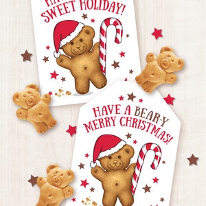 Printable Christmas Tags Teddy Bear Grahams Tags Classroom Holiday ...