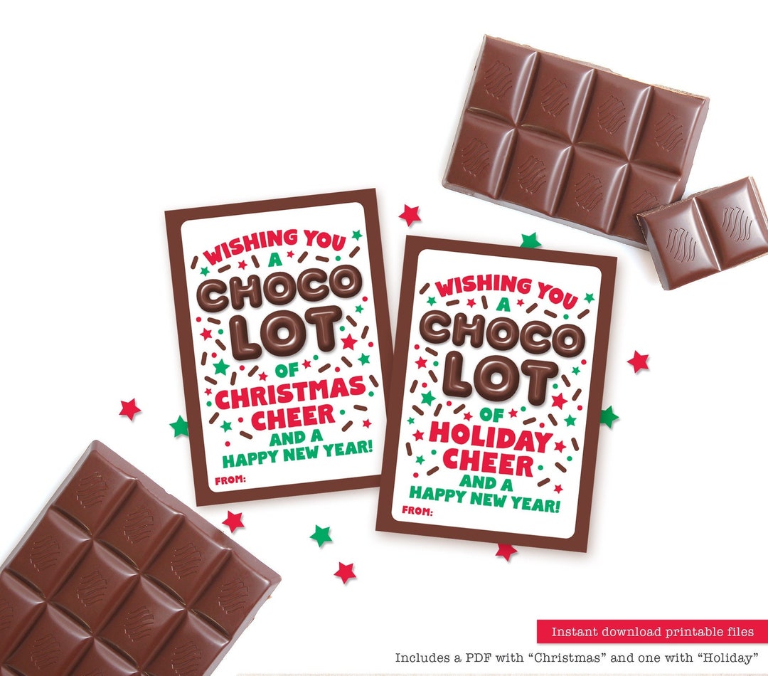 Printable Christmas Chocolate Tag Classroom Treat Bag Hot Chocolate ...