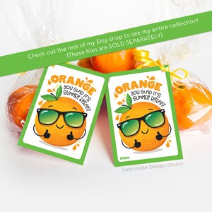 Printable Testing Day Snack Tag Orange Tag Mandarine Oranges Cuties ...