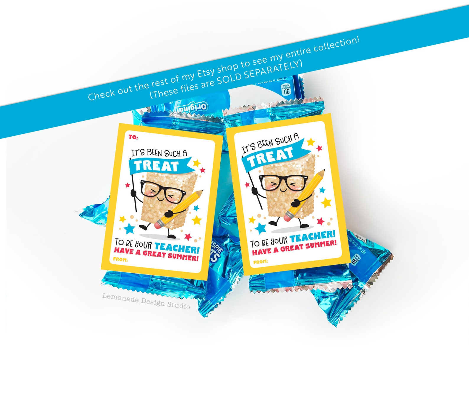 Printable Testing Day Snack Tag Classroom Treat Tag Crispy Rice Treats ...