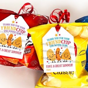 Last Day of School Printable Tag Classroom Treat Tag Friend Chip Bag ...
