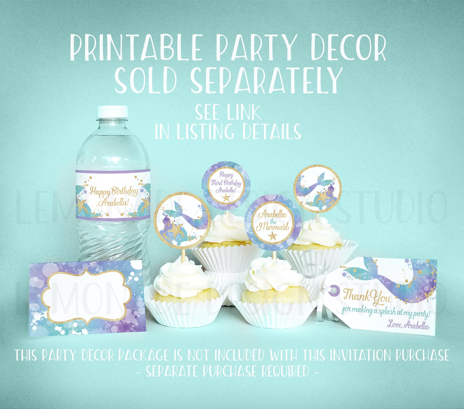 PRINTABLE Mermaid Banner Mermaid Bunting Mermaid Party - Etsy