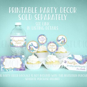 PRINTABLE Mermaid Banner, Mermaid Bunting, Mermaid Party Banner ...