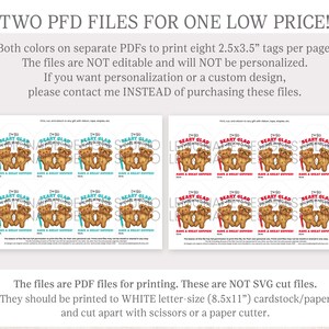 Last Day of School Printable Tag Classroom Treat Tag Teddy Bear Grahams ...