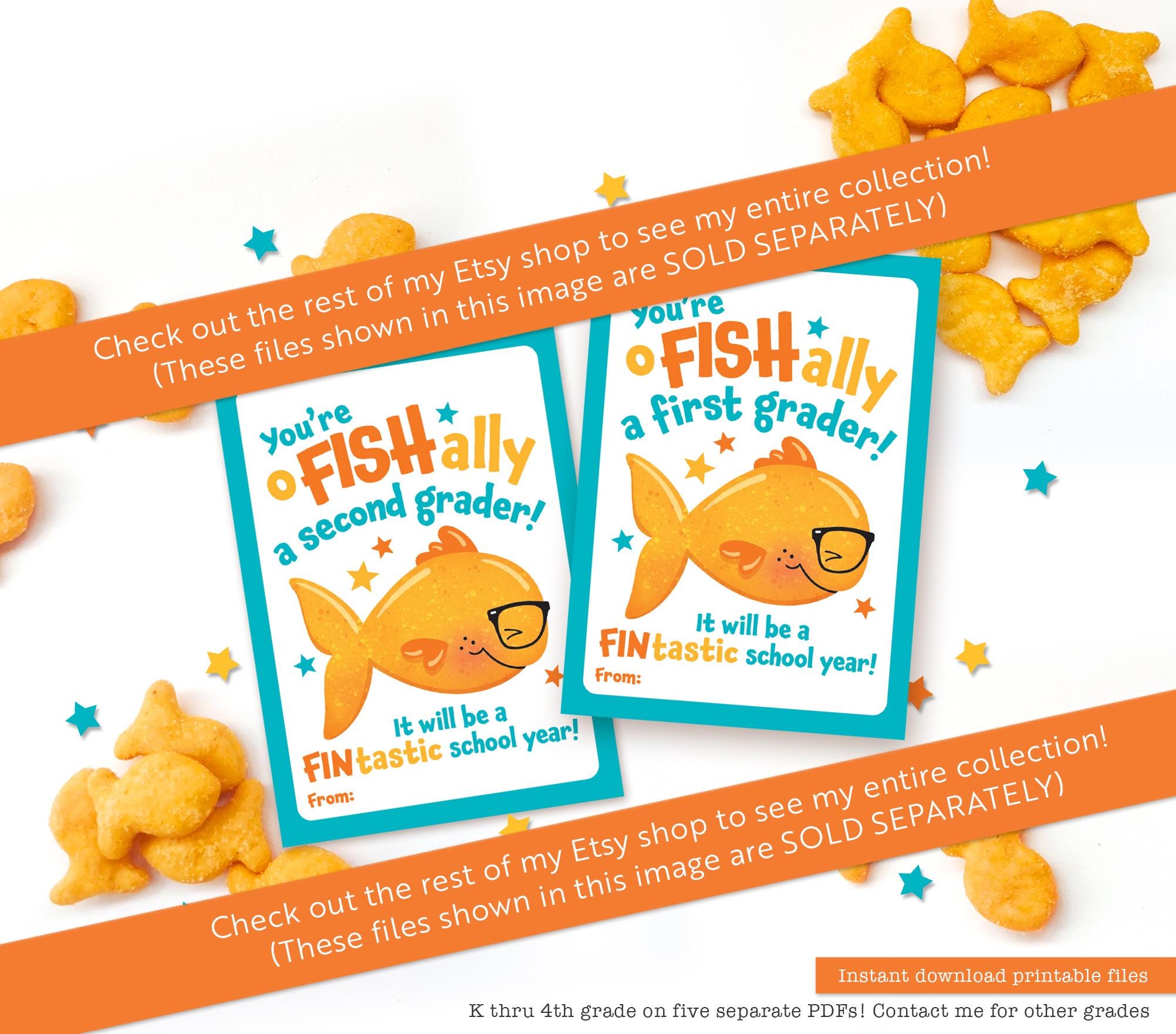 Printable Camp Snack Tag for Goldfish Shaped Snack Crackers Summer Camp ...