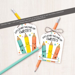Back to School Printable Gift Tags for Classroom First Day of School ...
