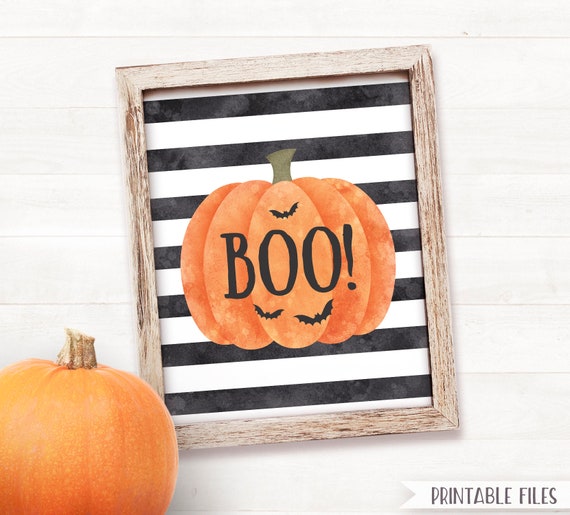 PRINTABLE Halloween Party Decorations Boo Halloween Decor Halloween ...