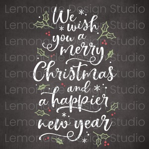 Printable Christmas Chalkboard Sign Holiday Decor Holiday Decor 2020 ...