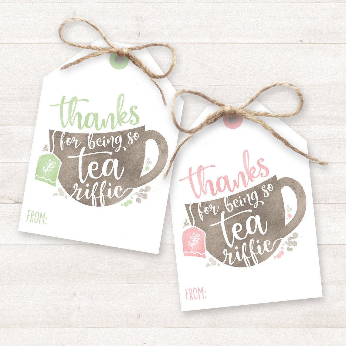 PRINTABLE Teacher Gift Tags Teacher Appreciation Tea Gift - Etsy