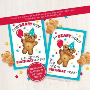 Printable Birthday Treat Tag for Crispy Rice Treats Classroom Birthday ...
