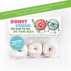 Printable 100th Day of School Donut Treat Tags for Students Snack Back ...