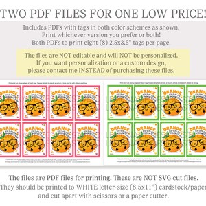 Printable Valentines Orange You Glad It's Valentine's Day Snack Tag ...