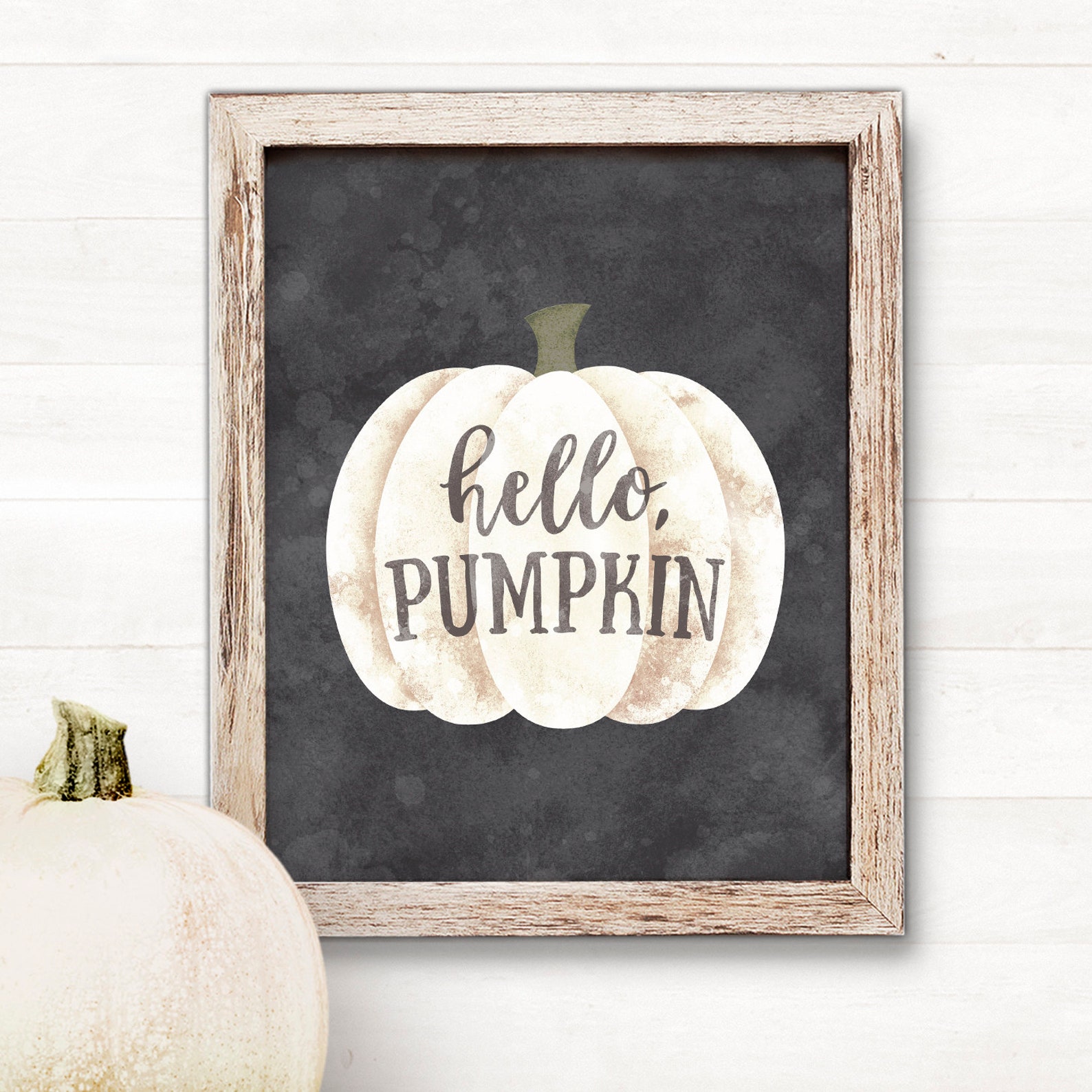 Hello Pumpkin Sign PRINTABLE Farmhouse Fall Decor Farmhouse - Etsy