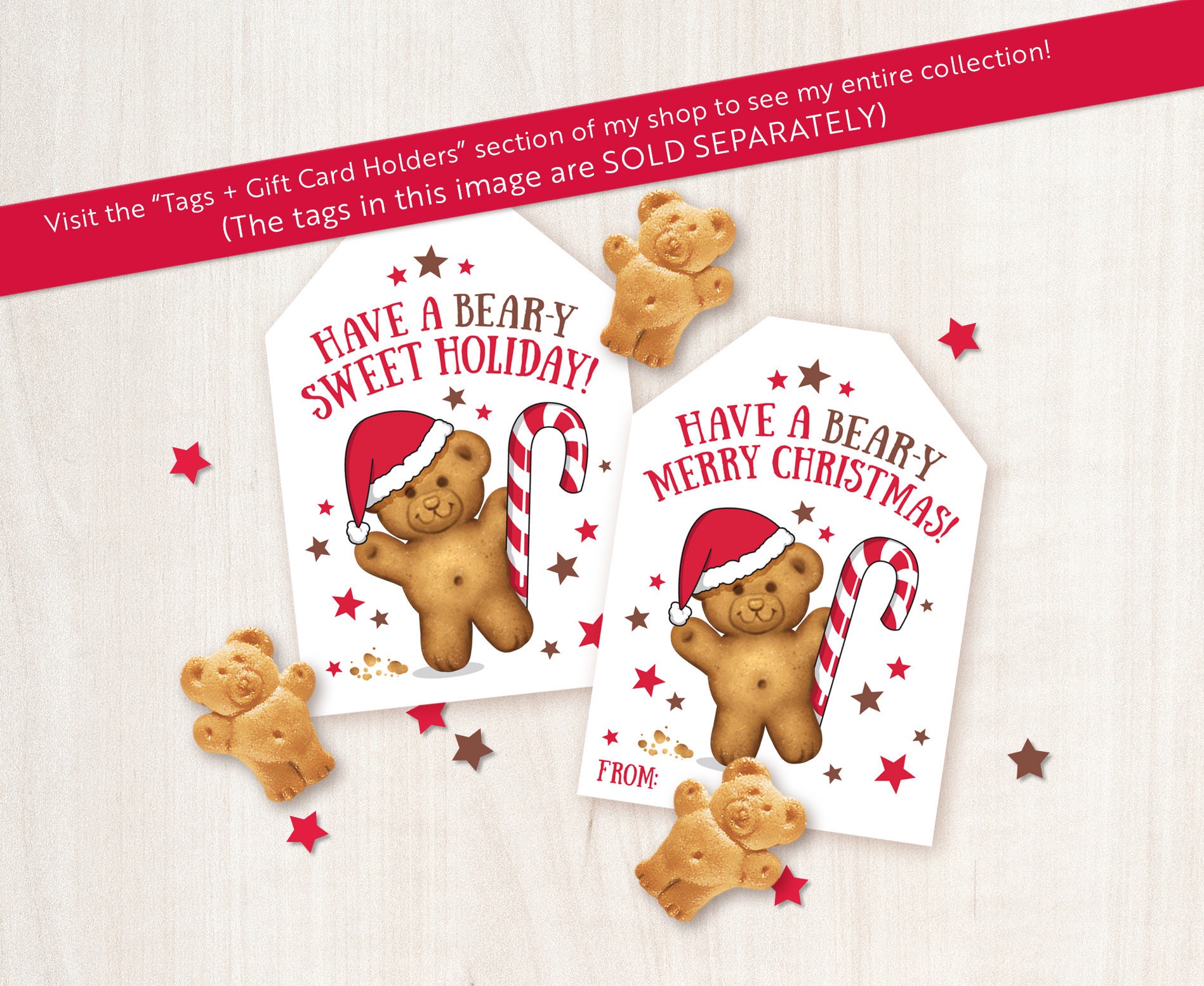 Printable Holiday Treat Tags Classroom Treat Bag Christmas Tags ...