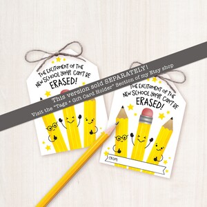 Printable Back to School Gift Tags for Students Snack Tag Classroom ...
