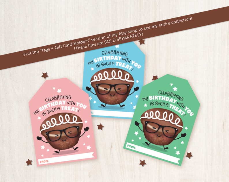 Printable Birthday Treat Tag Classroom Birthday Treat Prepackaged Party ...