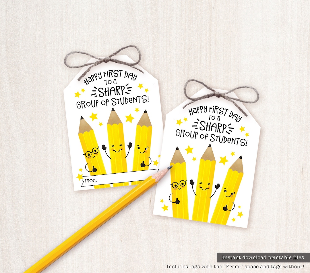 First Day of School Gifts for Students Printable Gift Tags for ...